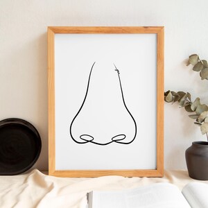 Ent Specialist Wall Decor, Minimalist Medical Anatomy Art, Single Line ...