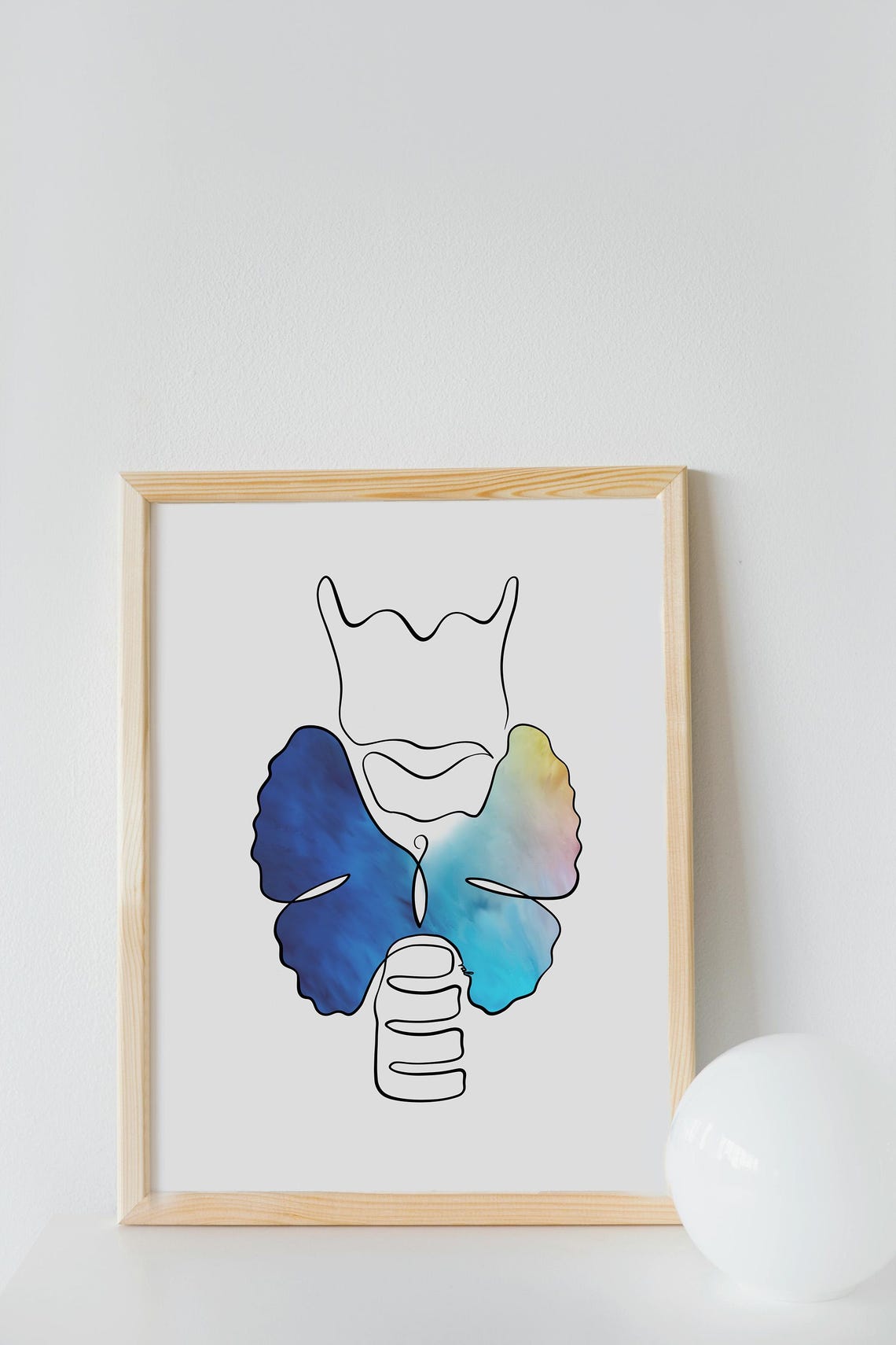 Thyroid Gland Butterfly Art Print, Abstract Human Anatomy Poster ...
