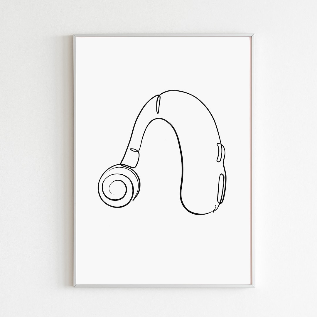 Hearing Aid Art Print, Audiology Wall Art Printable Wall Decor, Hearing ...