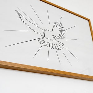 Holy Spirit Dove Art Print, the Holy Spirit Printable, Christian Line ...