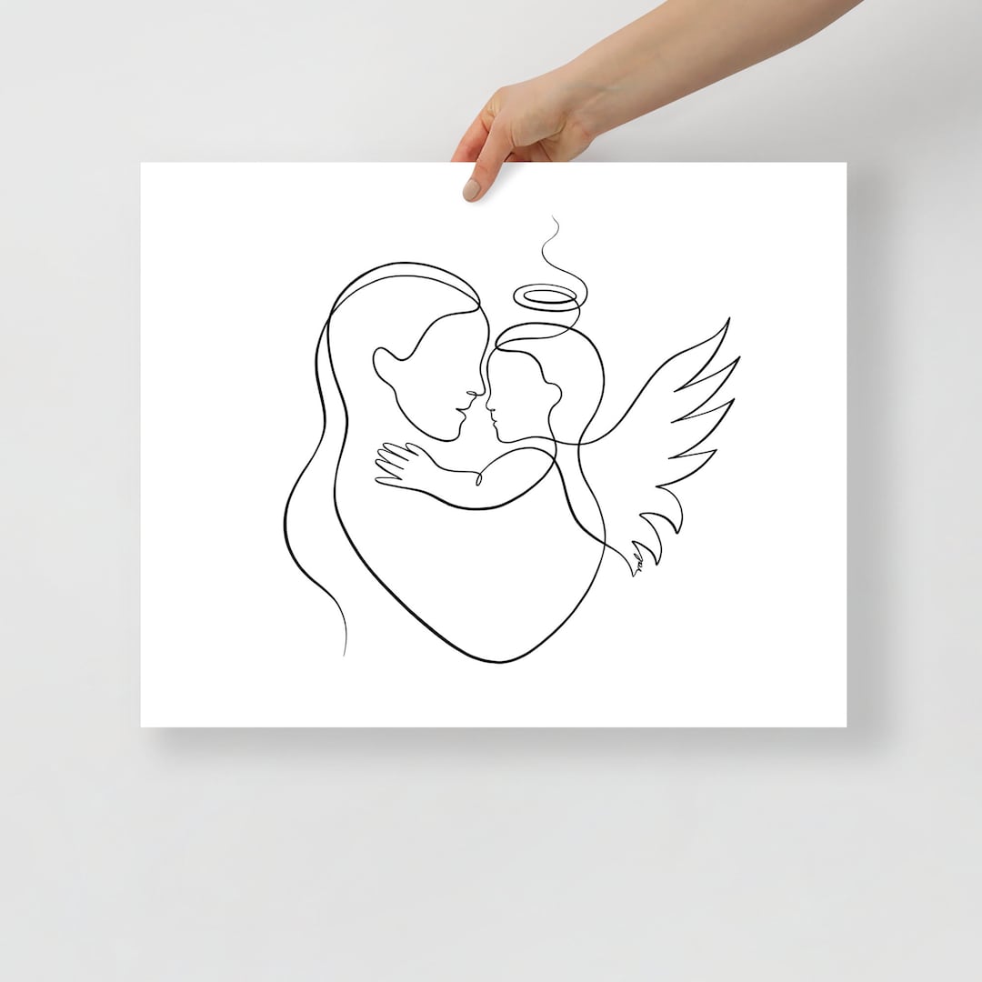 Angel Baby Poster Memorial Gift Miscarriage Poster Loss of Child Prints ...