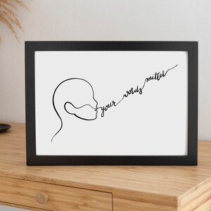 Your Words Matter Quote Print Speech Language Pathologist Wall Art ...