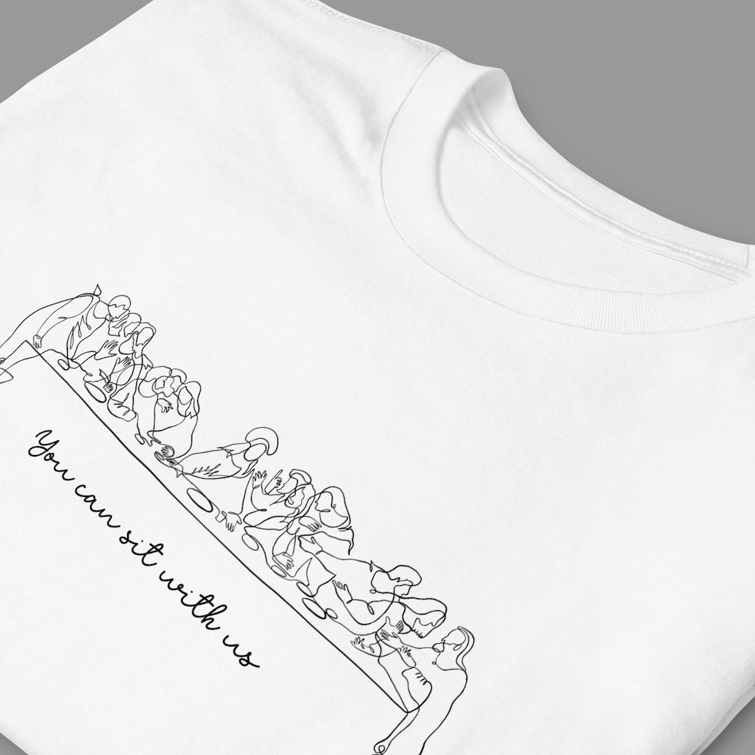 The Last Supper Shirt, You Can Sit With Us Jesus T-shirt Last Supper T ...