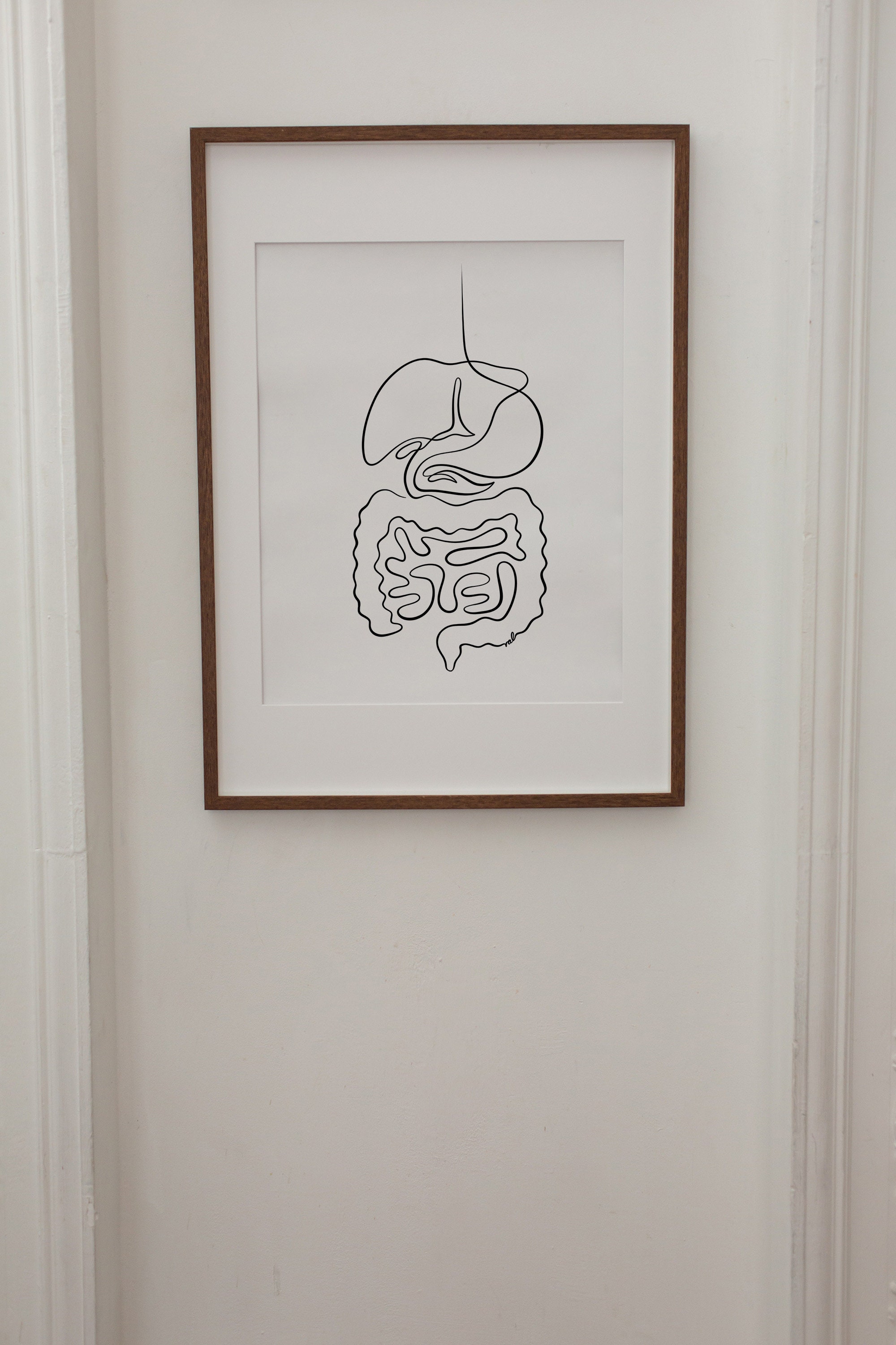 Digestive System Art Print, Intestines Wall Art, Gut Health Poster ...