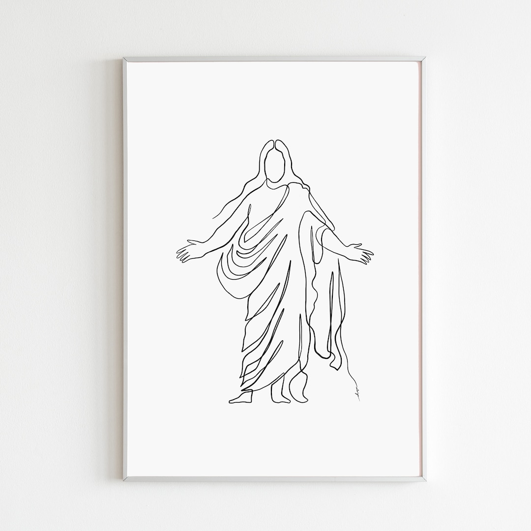 Jesus Christ Art, Modern Christian Art, LDS Wall Art, Minimalist Jesus ...