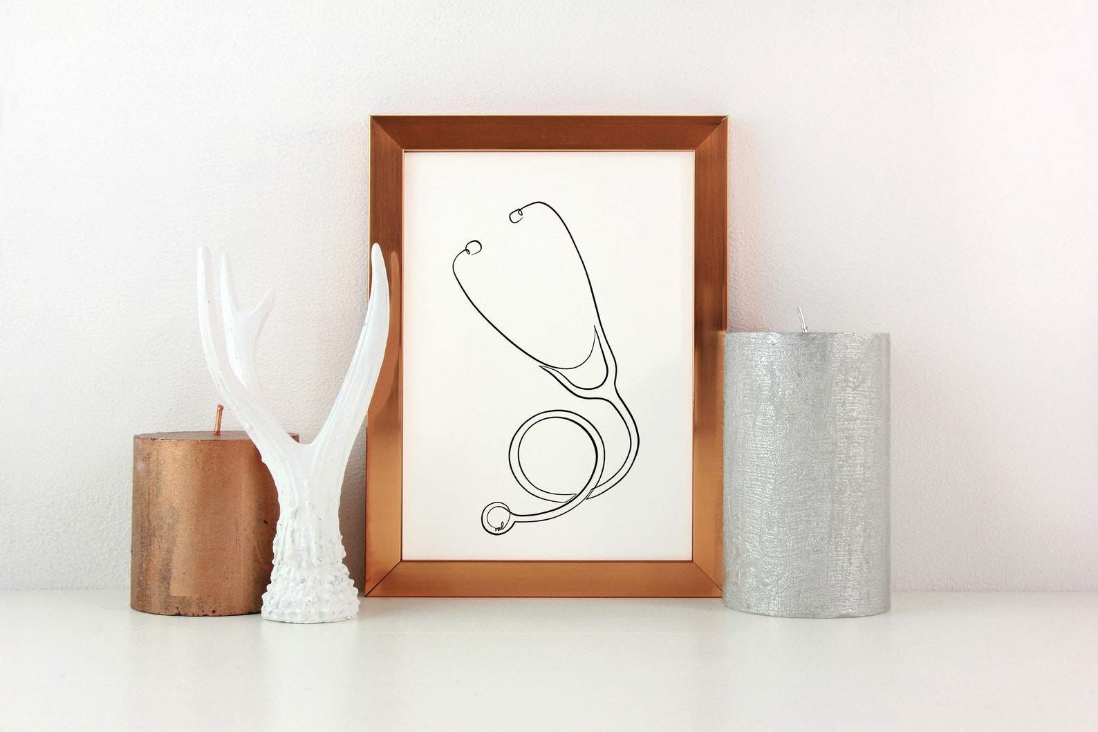 Stethoscope Art Print, Nurse Graduation Gift Medical Artwork Printable ...