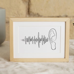 Soundwave Art Print, Audio Wave Print, Hearing Office Decor, Audiology ...