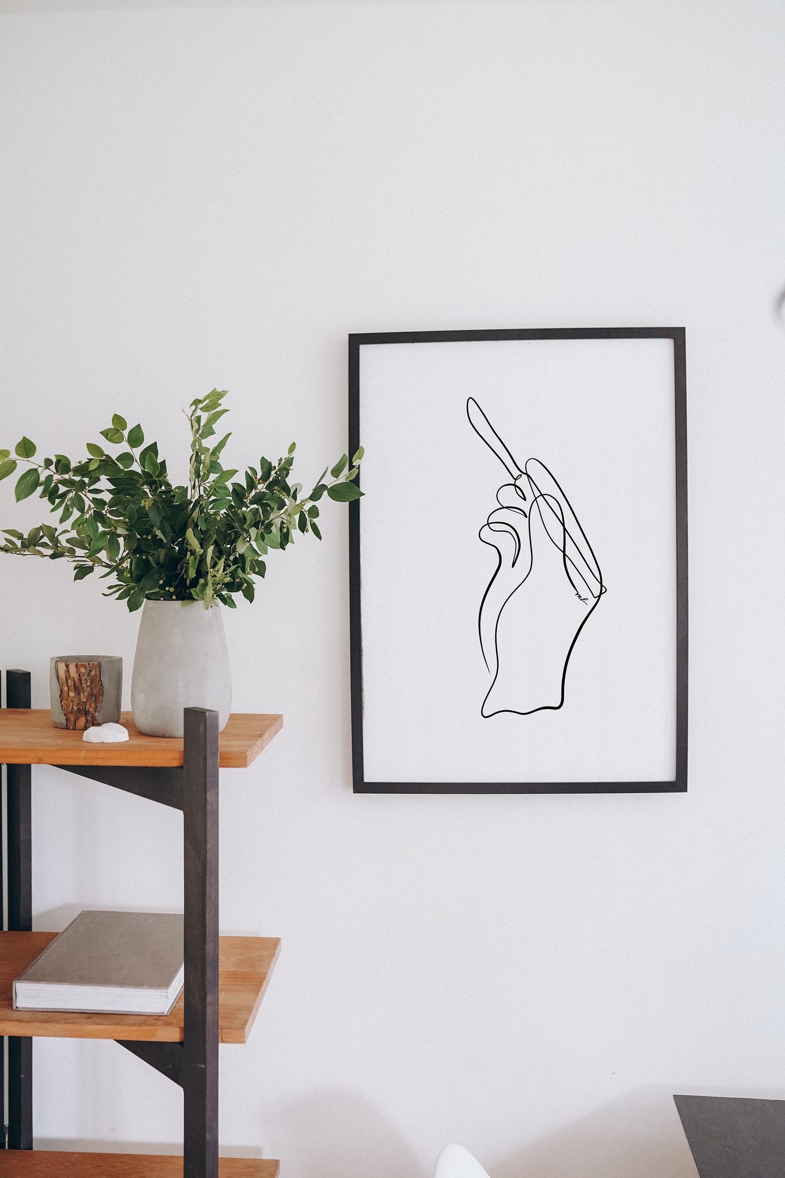 Hand Holding Scalpel Line Art Print, Minimalist Medical Poster ...