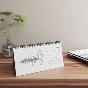 Audiology Calendar 2025 Desk Calendar, Human Ear Anatomy Art, Hearing ...