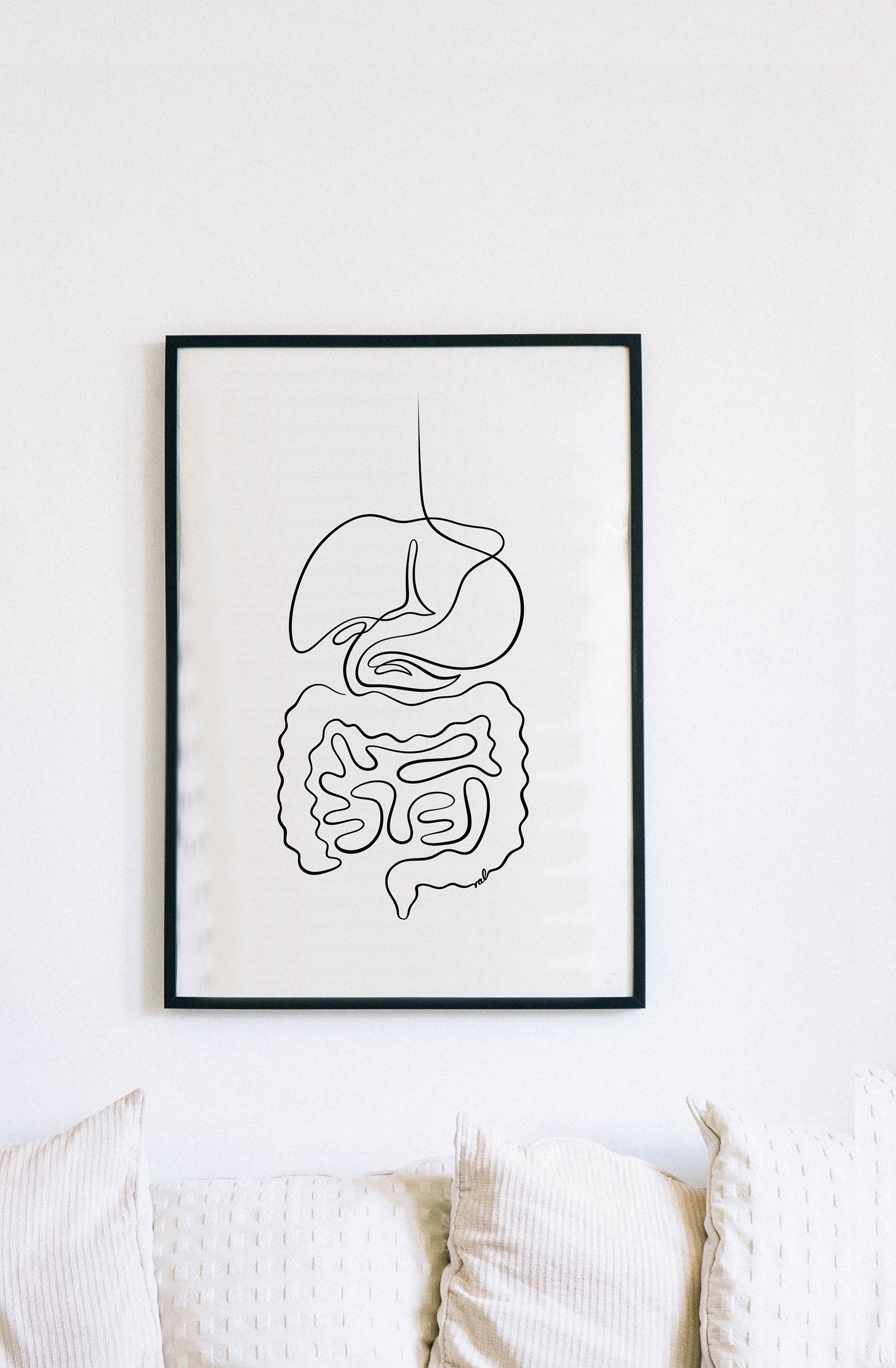 Digestive System Art Print, Intestines Wall Art, Gut Health Poster ...