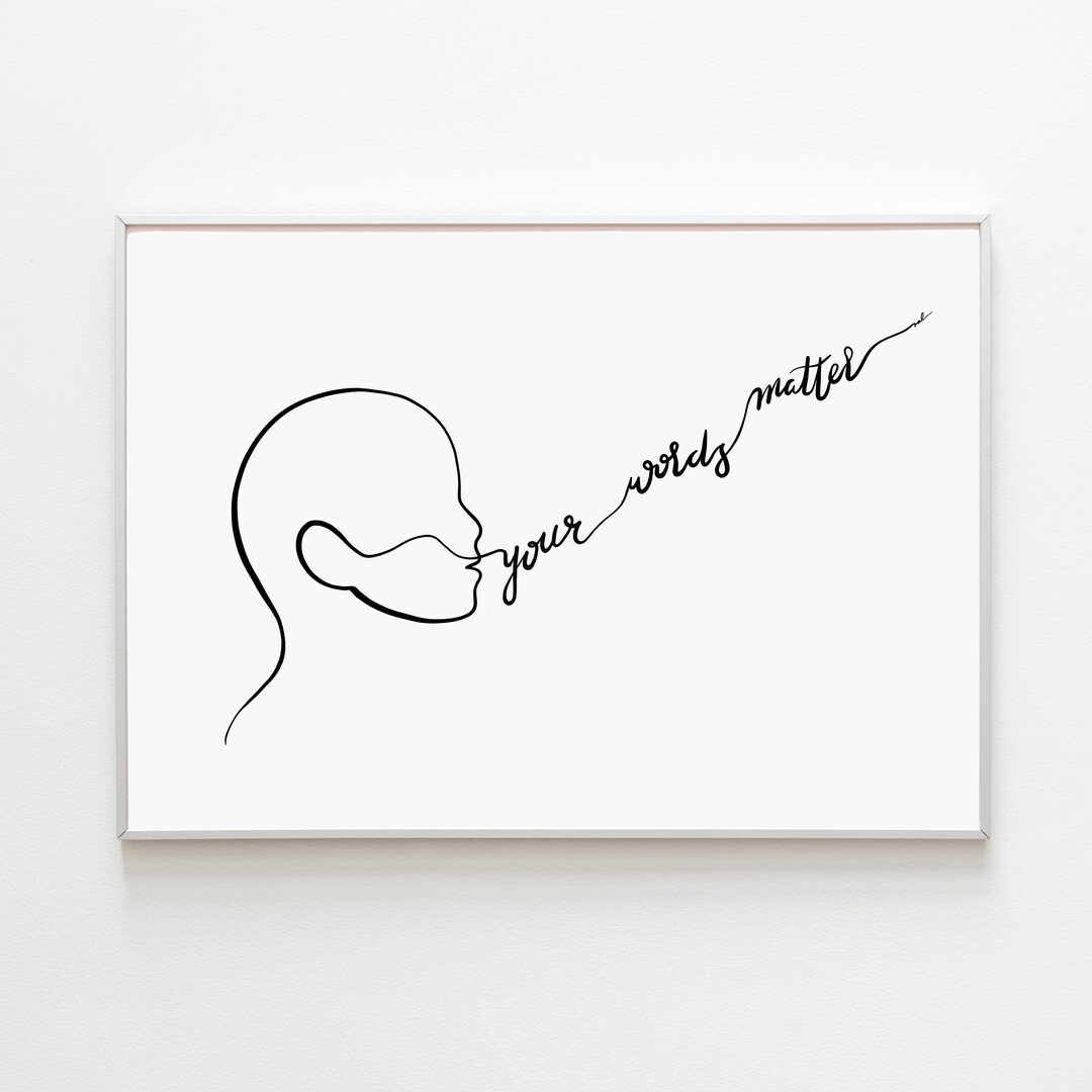 Your Words Matter Quote Print Speech Language Pathologist Wall Art ...