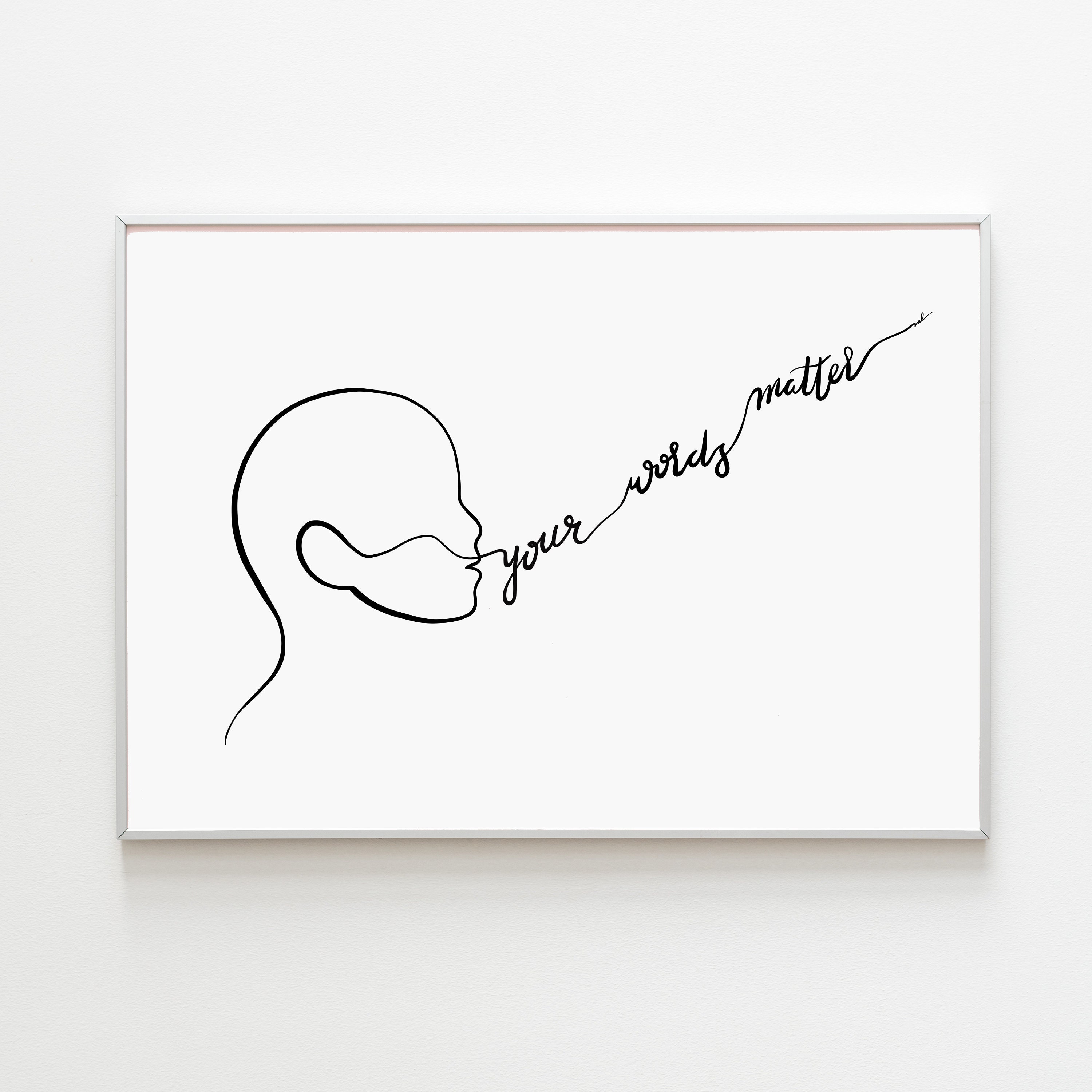 Your Words Matter Quote Print Speech Language Pathologist Wall Art ...