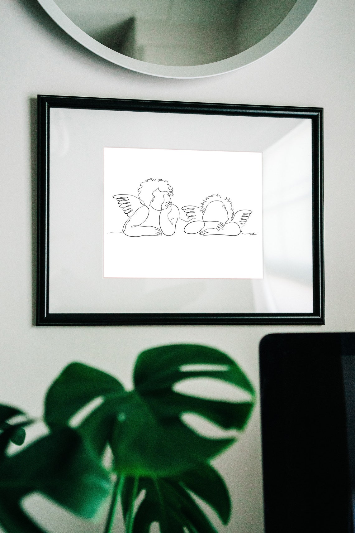 The Two Cherubs Art Print Cherub Poster Angel Artwork - Etsy