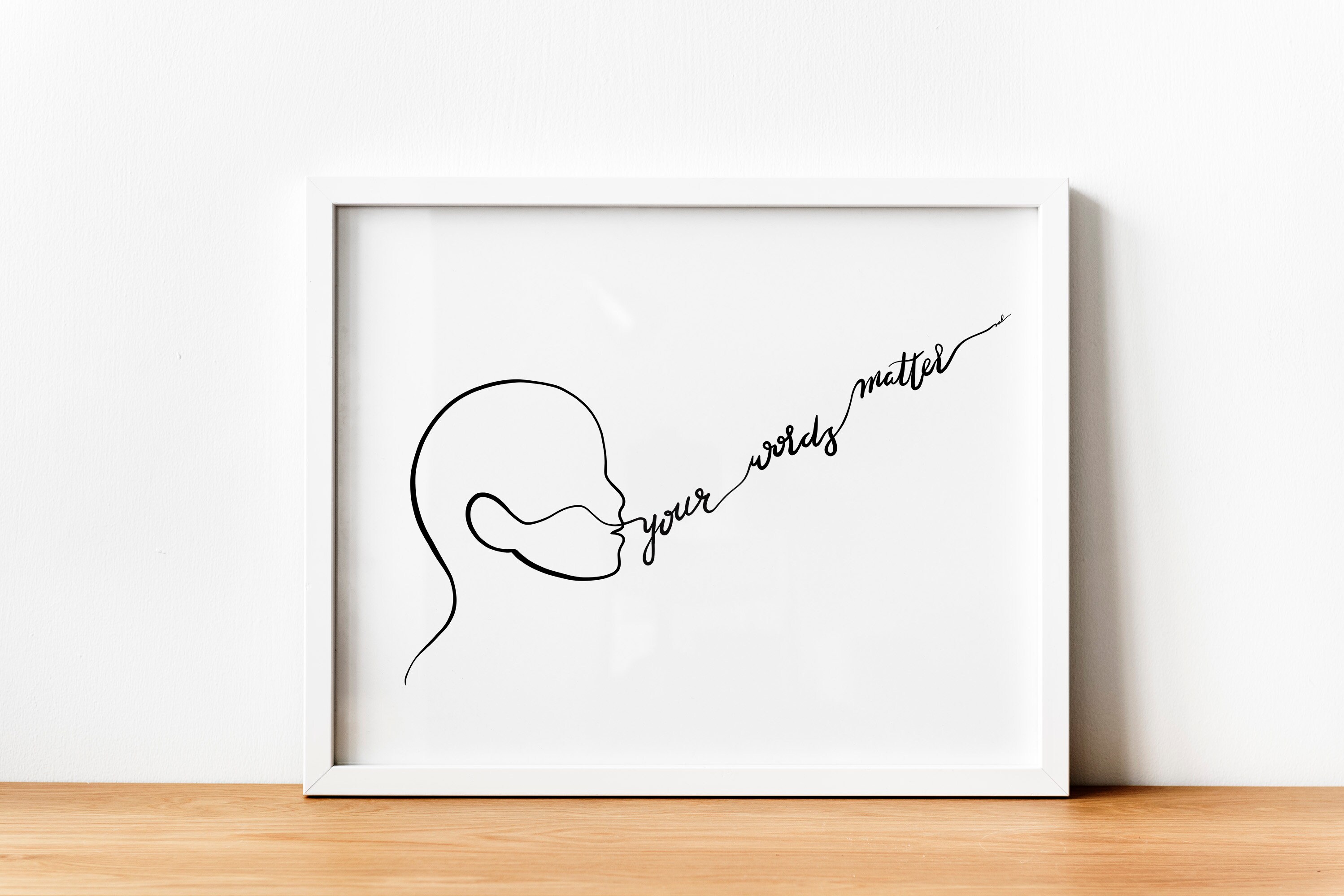 Your Words Matter Quote Print Speech Language Pathologist Wall Art ...
