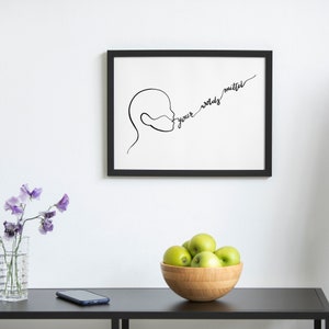 Your Words Matter Quote Print Speech Language Pathologist Wall Art ...