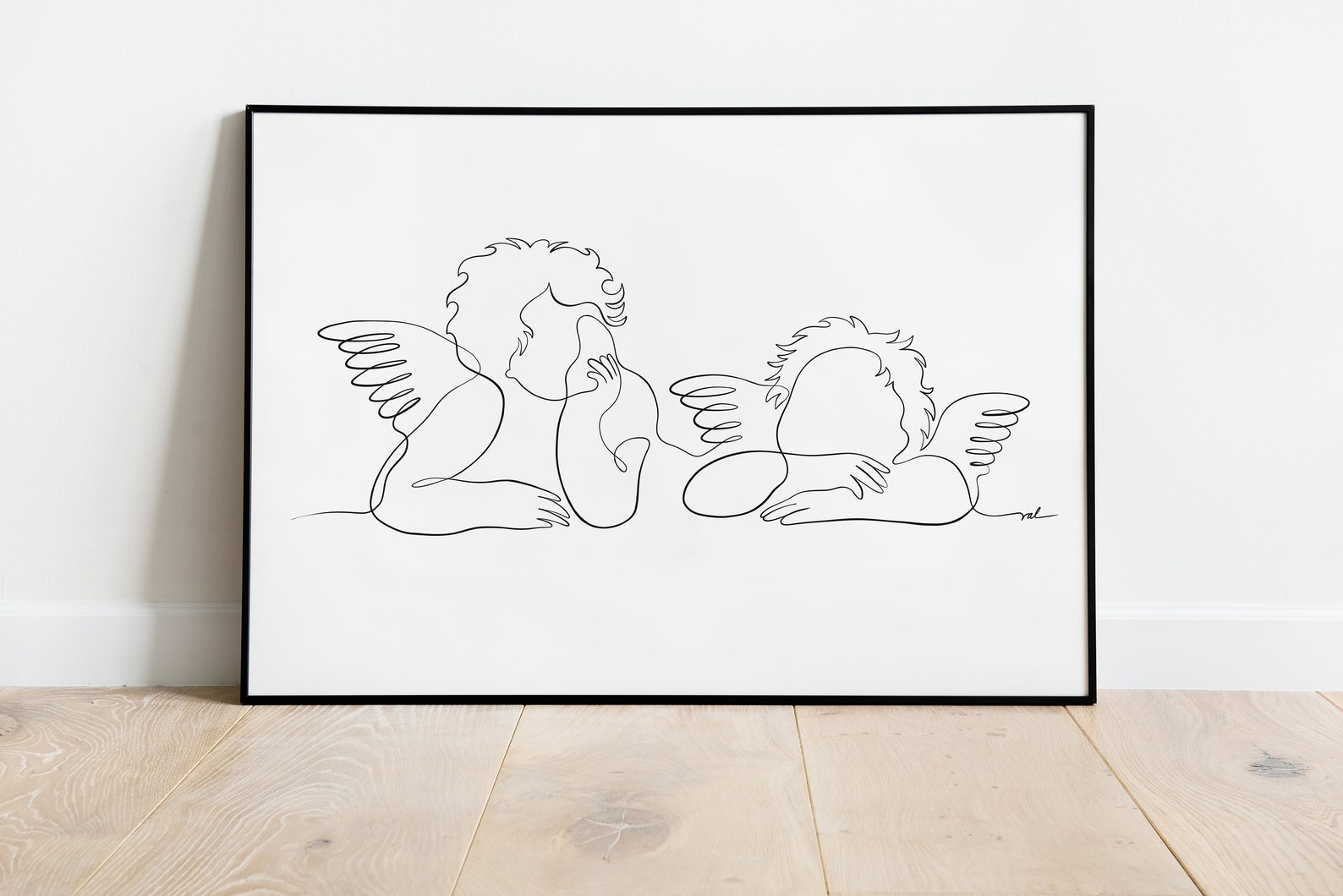 The Two Cherubs Art Print Cherub Poster Angel Artwork - Etsy