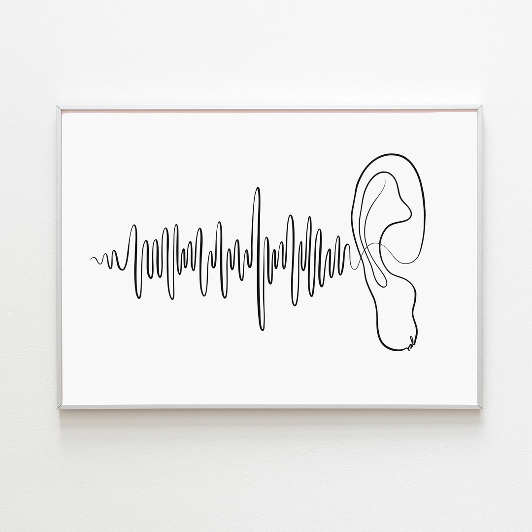 Soundwave Art Print, Audio Wave Print, Hearing Office Decor, Audiology ...