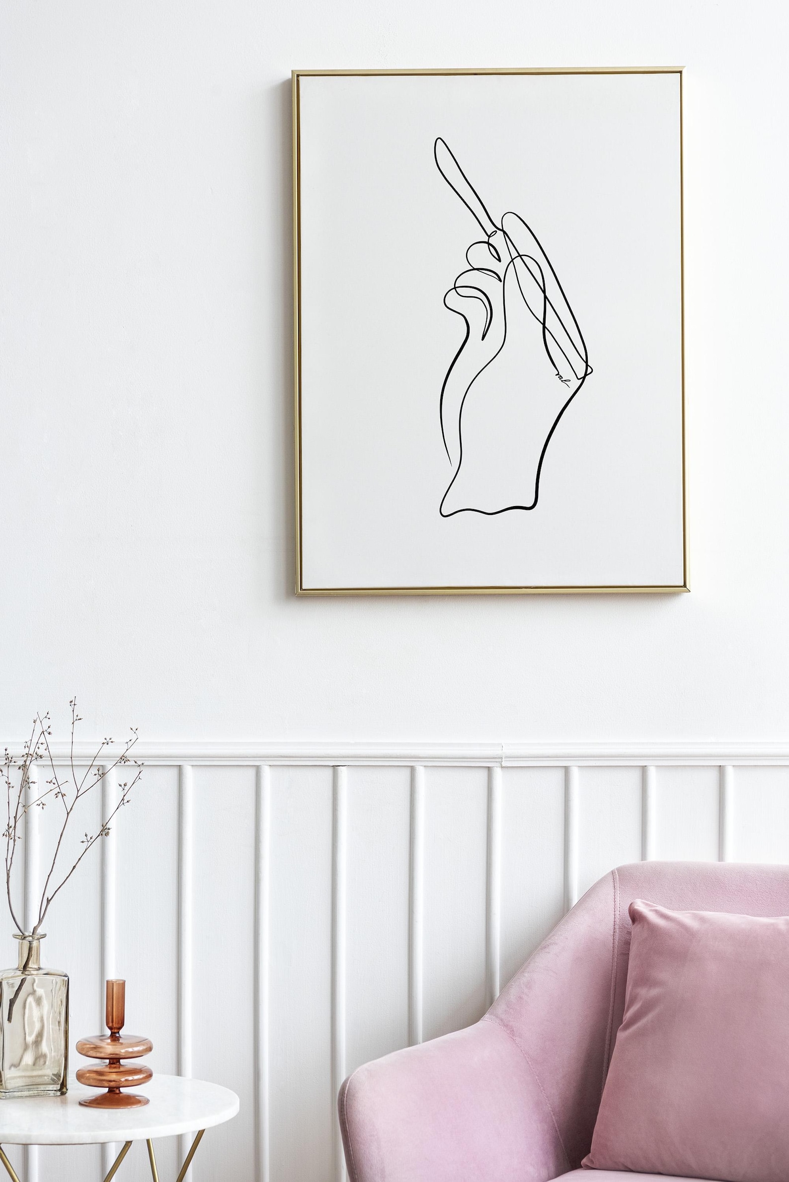 Hand Holding Scalpel Line Art Print, Minimalist Medical Poster ...