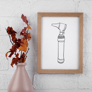 Otoscope Art Print, Audiology Wall Décor, Ear Doctors Office Decor, ENT ...
