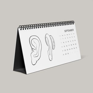 Audiology Calendar 2025 Desk Calendar, Human Ear Anatomy Art, Hearing ...