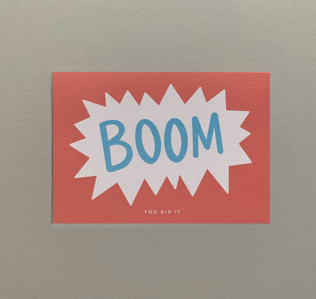 Boom You Did It Congratulations Card - Etsy