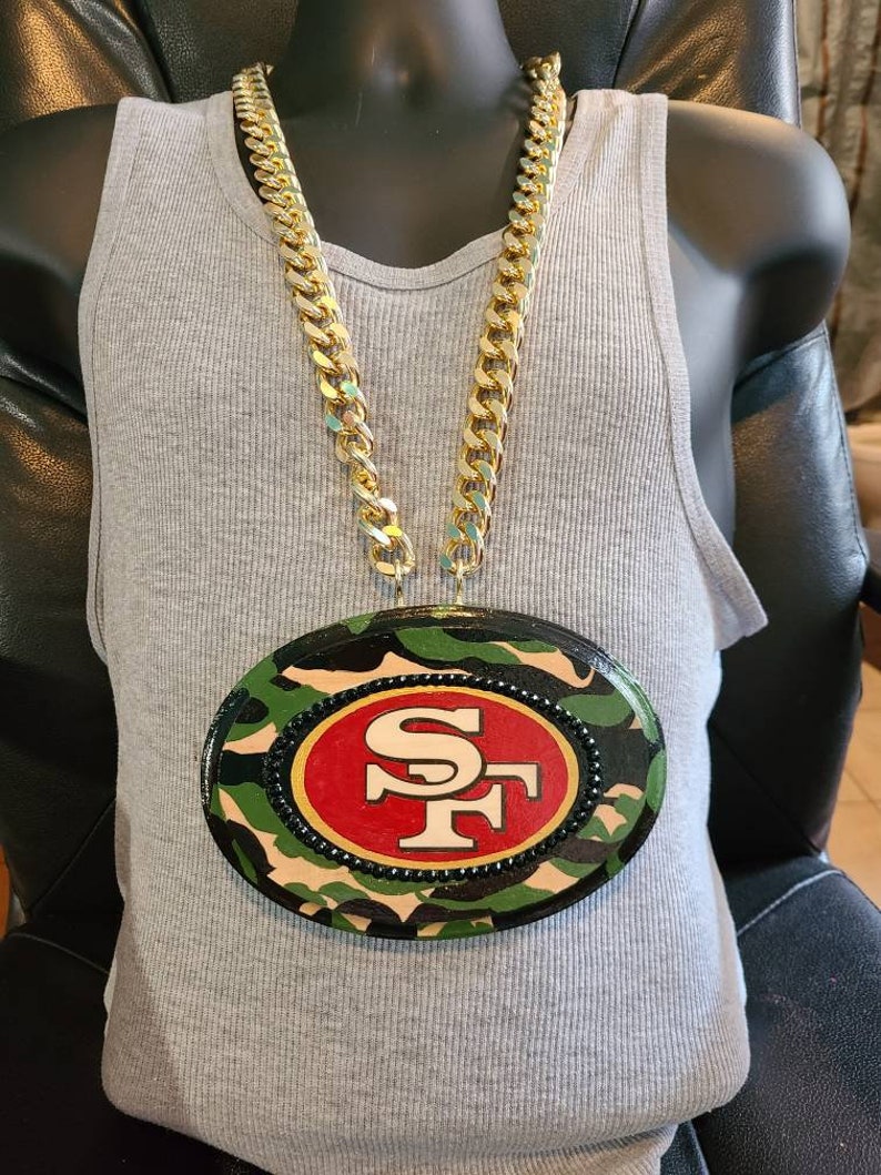 49ers camouflage bling chain San Francisco 49ers chain San | Etsy
