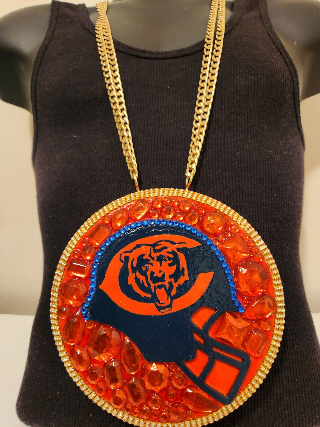 Chicago Bears Bling Chain Necklace Chicago Bears Turnover Chain Chicago ...