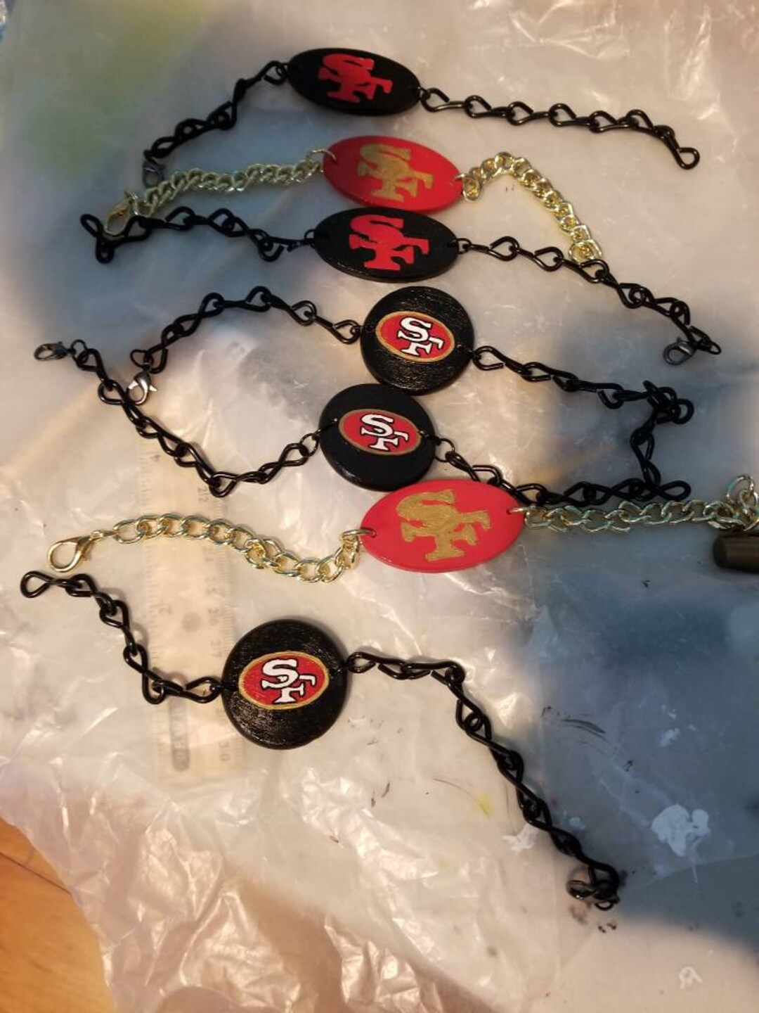 49ers Bracelet Niners Bracelets Football Bracelets Jewelry 49ers ...