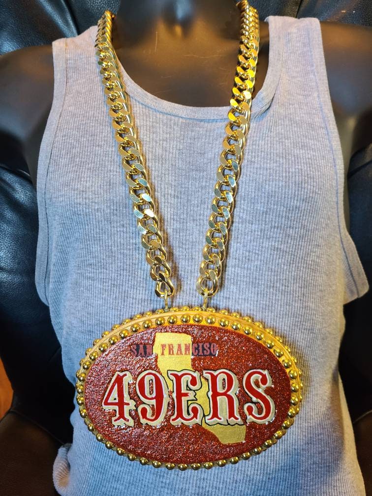 49ers red and gold bling chain San Francisco 49ers chain San | Etsy