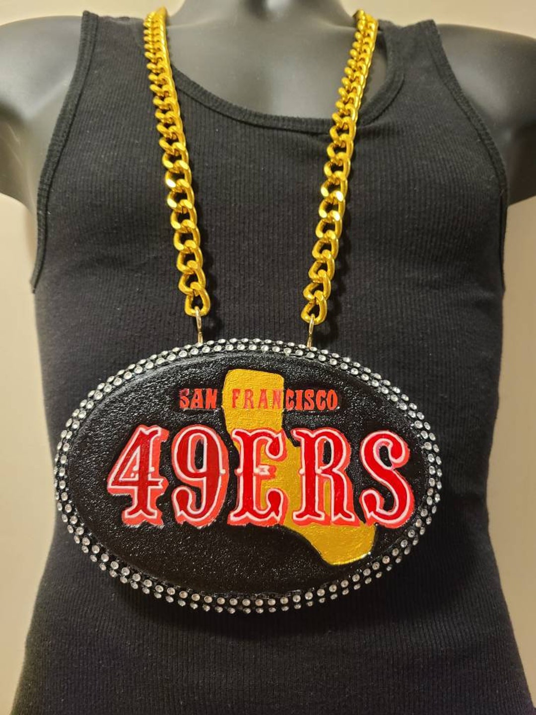 49ers Bling Chain Necklace San Francisco. 49ers Chain San Francisco ...