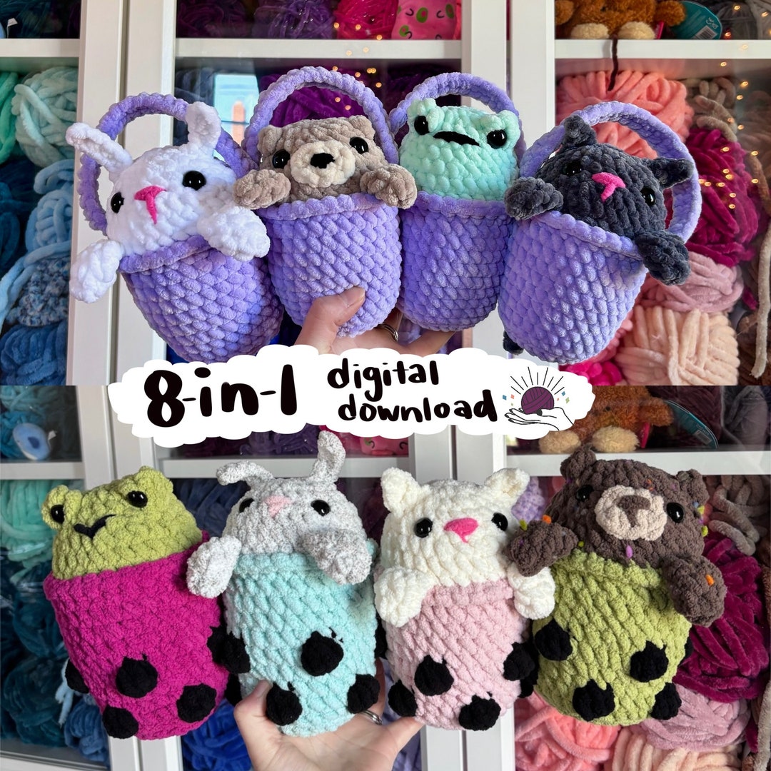The Boba + Bucket Buddies 8-IN-1 Crochet Pattern DIGITAL DOWNLOAD - Etsy