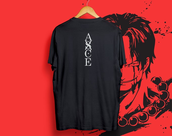Portgas D Ace Inspired Tshirt, Front and Back Print, Ace Tribute , Ace ...