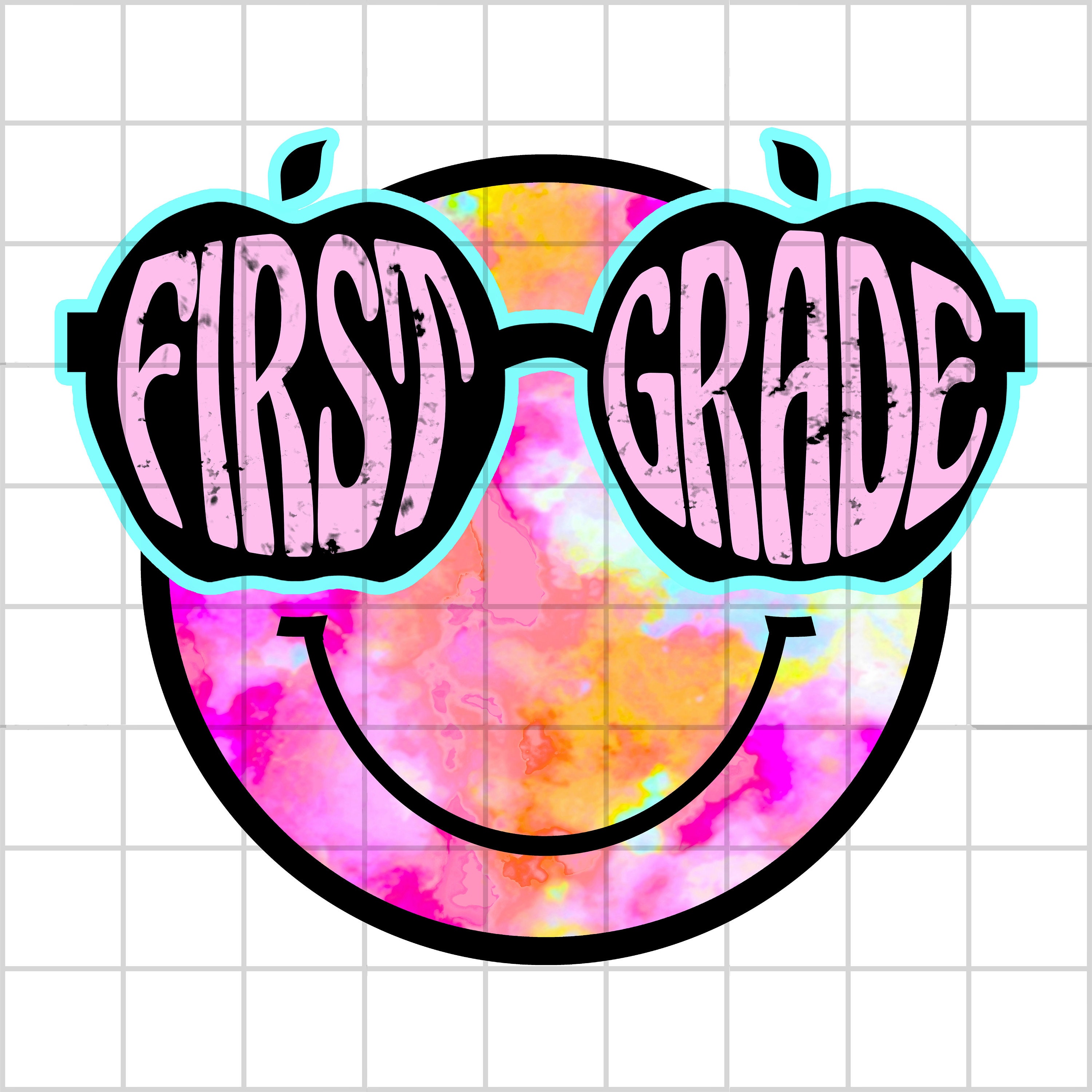 Back to School First Grade PNG SVG JPG Preppy Tshirt Designs - Etsy