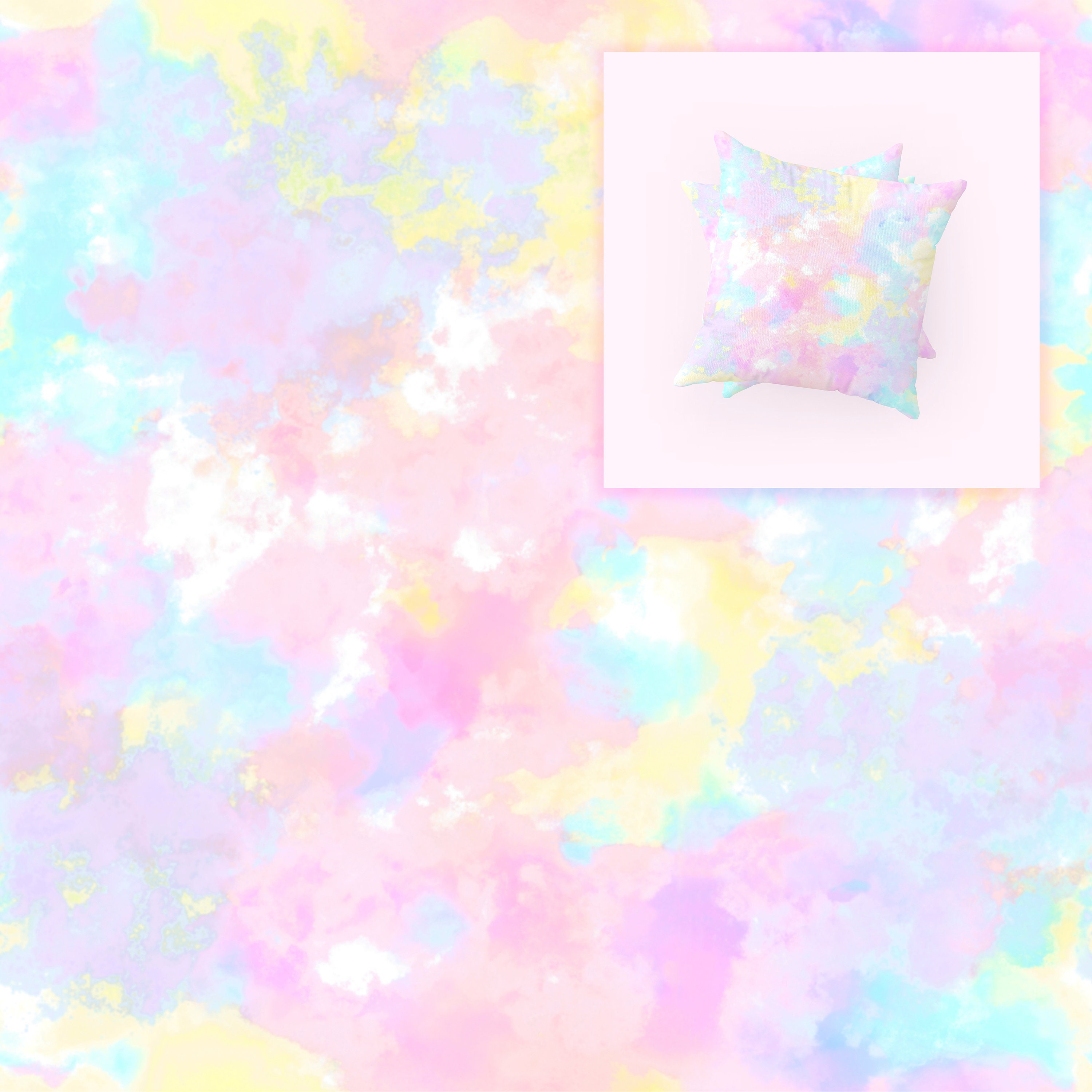 UNICORN PASTEL Tie-dye Seamless Digital Patterns Background Unicorn ...
