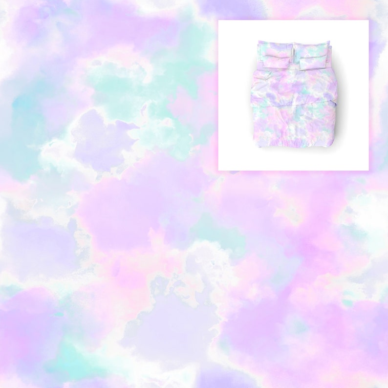 UNICORN PASTEL Tie-dye Seamless Digital Patterns Background Unicorn ...