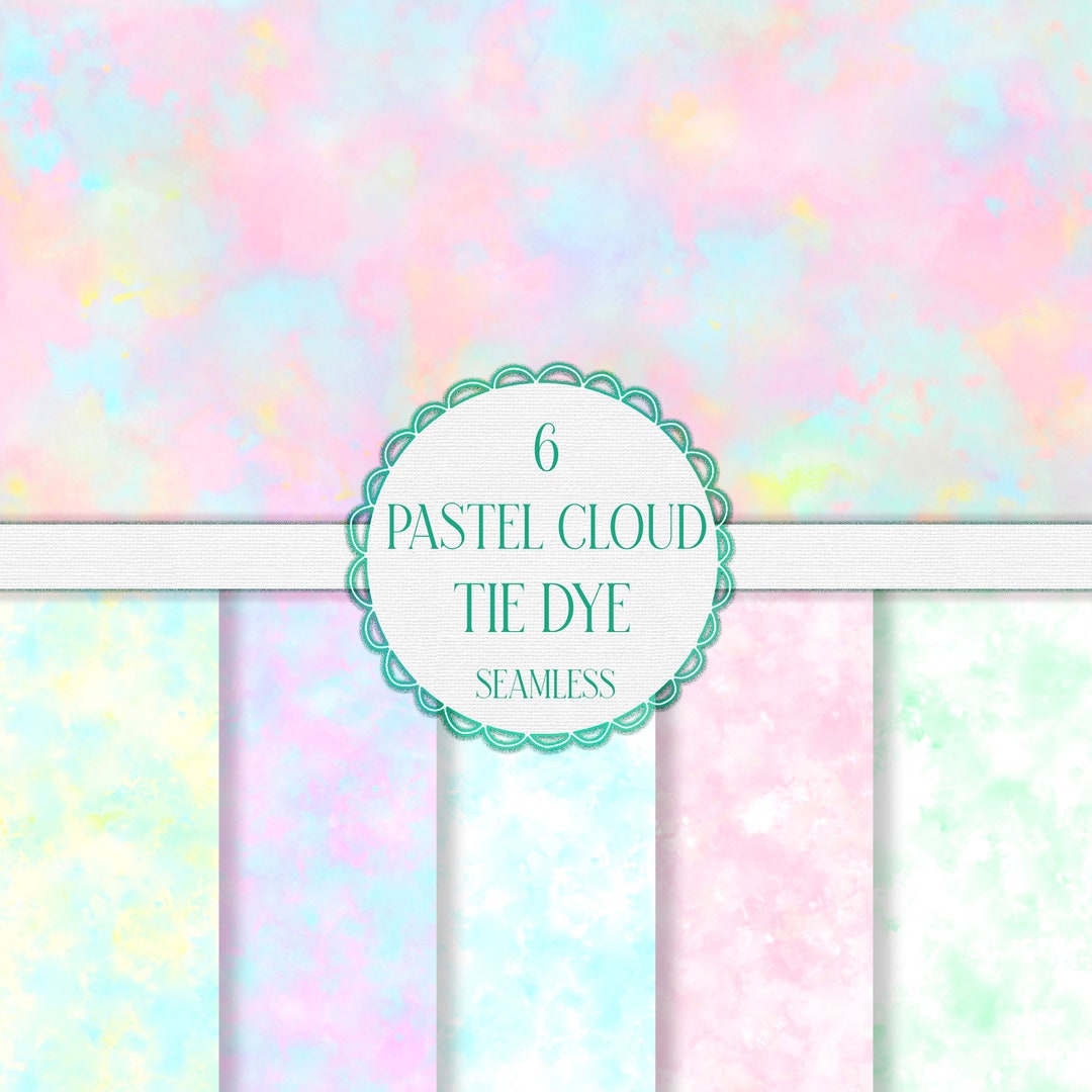 PASTEL TIE-DYE Seamless Digital Patterns Rainbow Background Digital ...