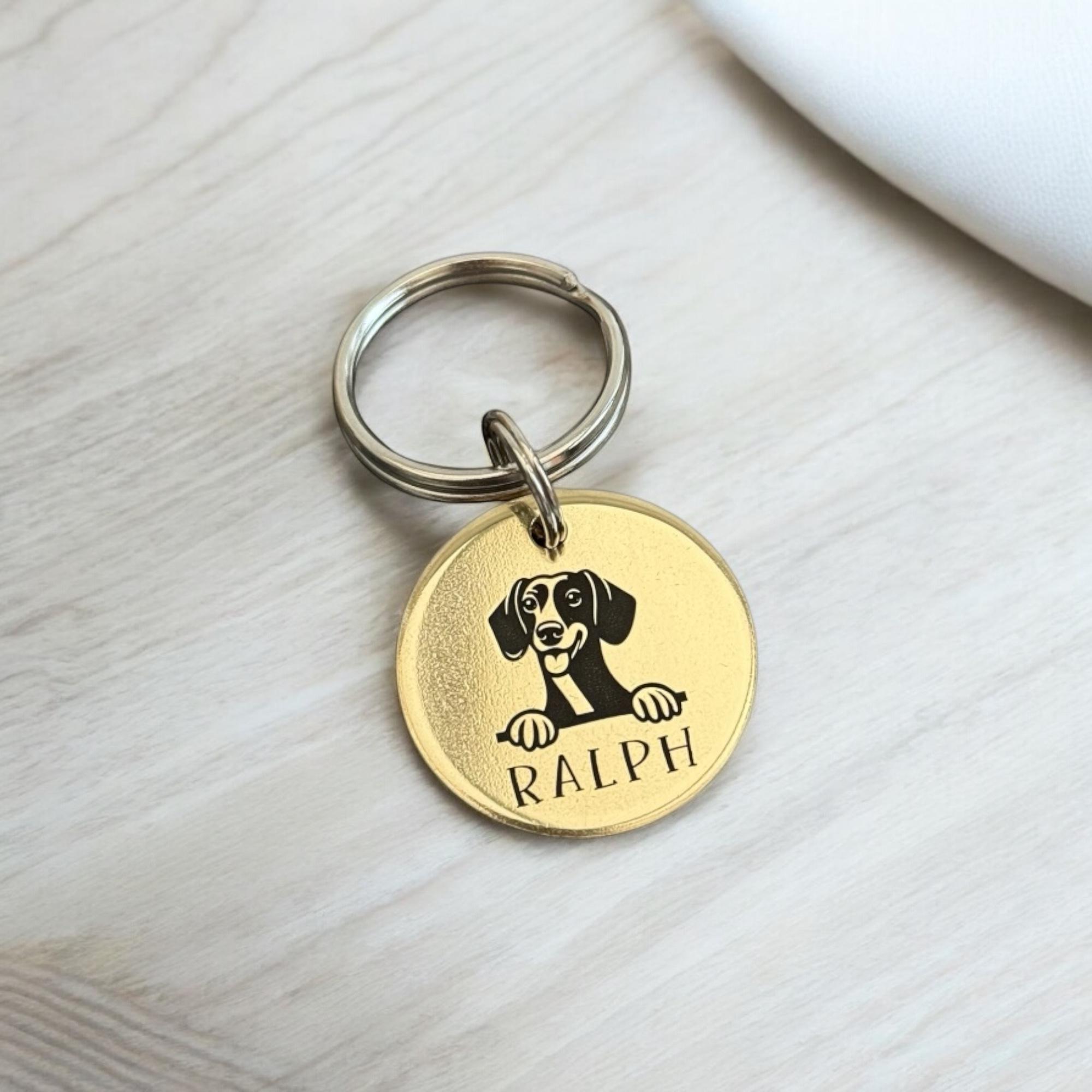 Personalised Dog Breed ID Tag – Deep Engraved Custom Name Tag for Dogs ...