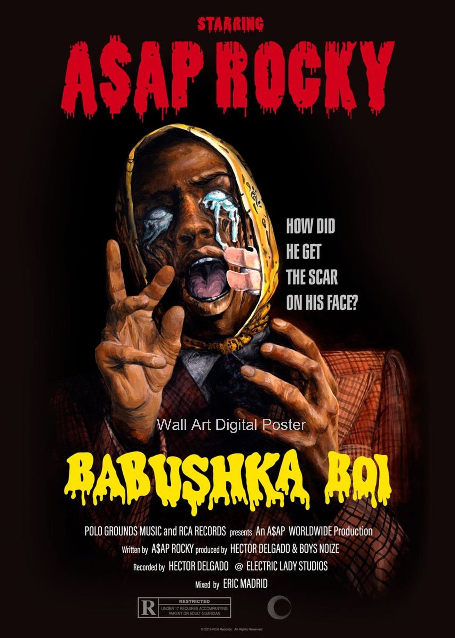 Asap Rocky Babushka Boi Music Poster Digital Download Etsy