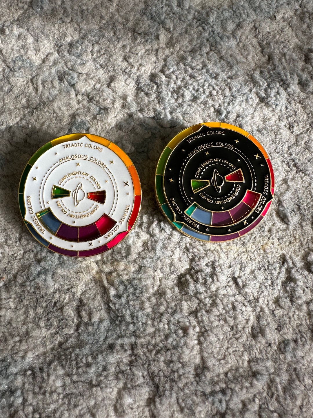 Spinning Color Wheel Compass Enamel Pin Rotating Color Palette ...