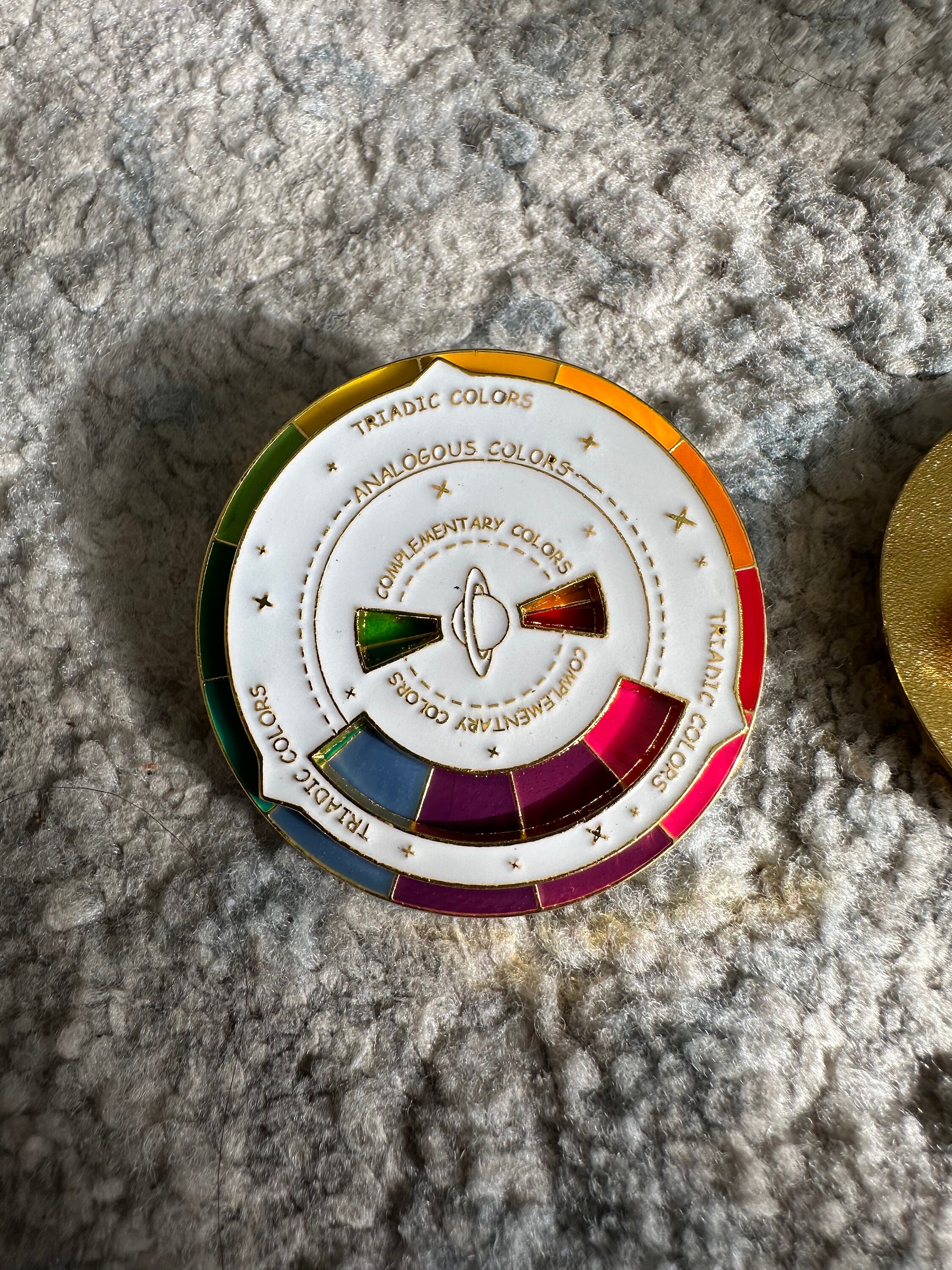 Spinning Color Wheel Compass Enamel Pin Rotating Color Palette ...