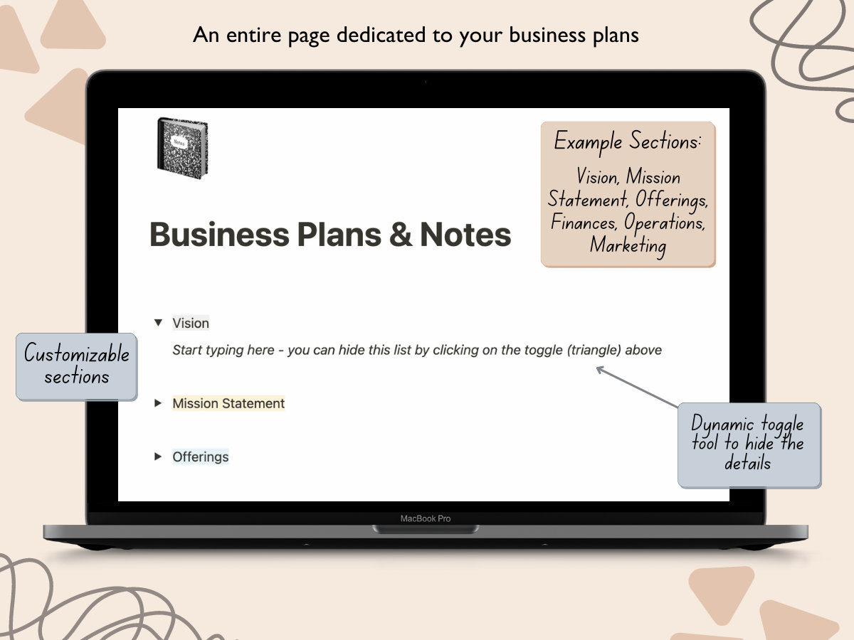 Small Business Dashboard - Notion Template for Business Organization - Etsy