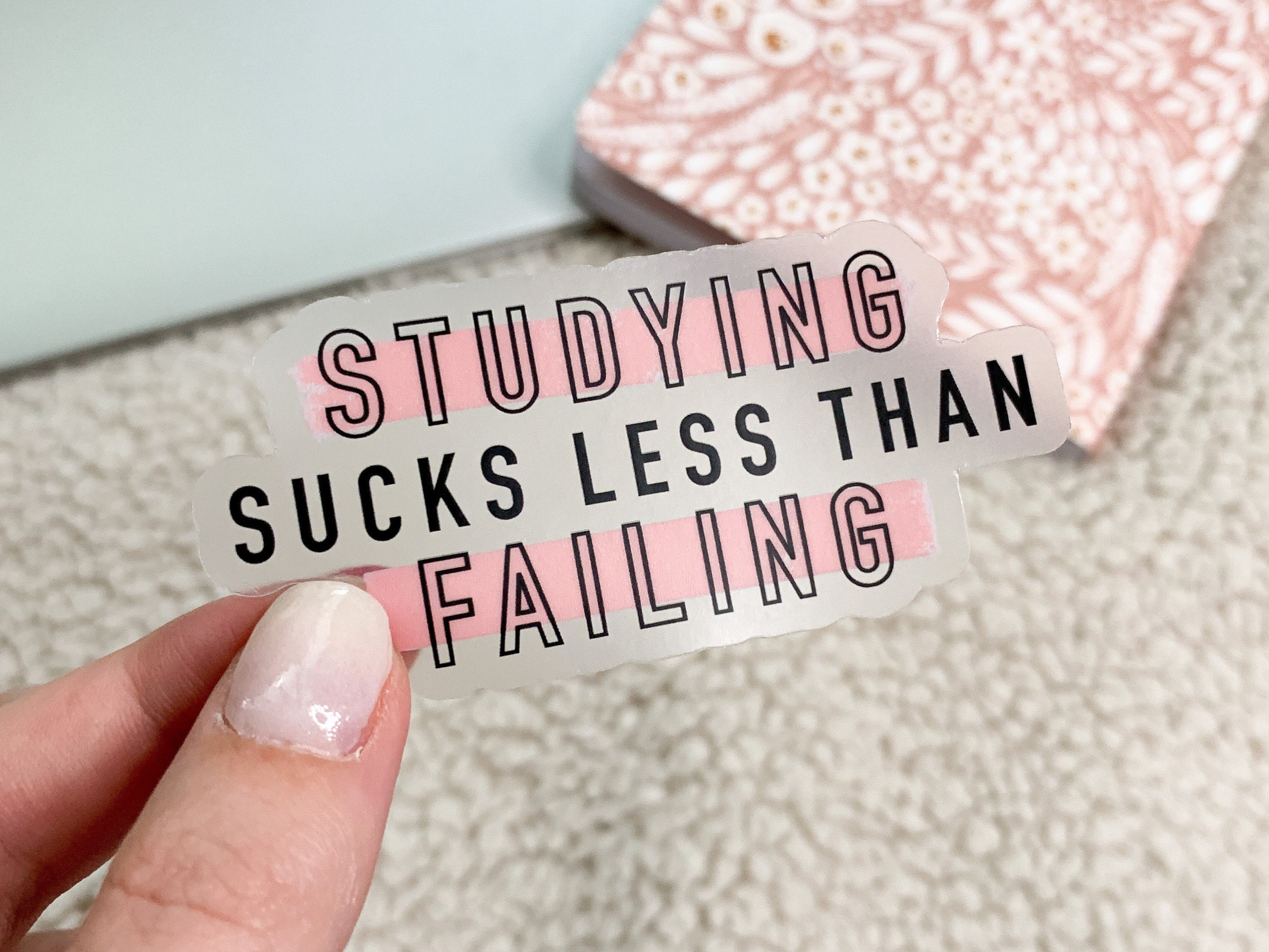 Study Sticker Clear Waterproof Sticker Studying Gift for - Etsy