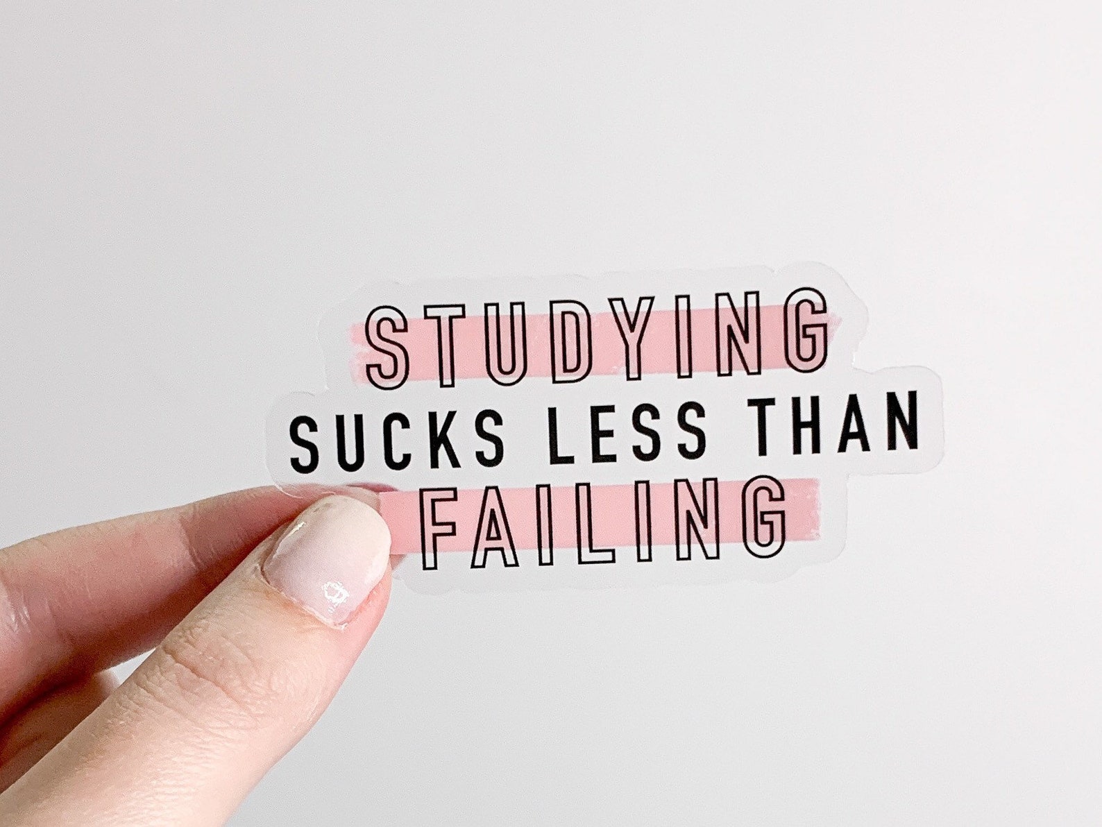 Study Sticker Clear Waterproof Sticker Studying Gift for - Etsy