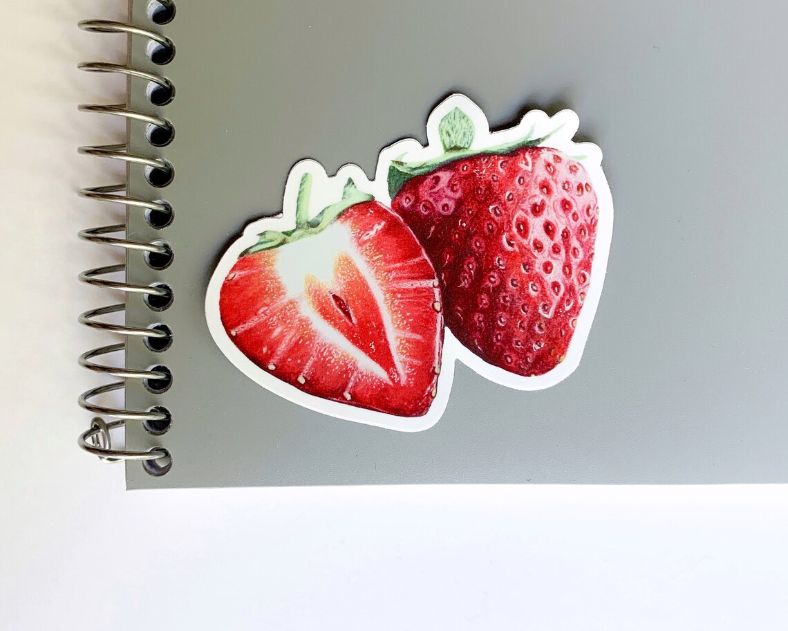 Vinyl Sticker Strawberry Sticker Sticker for Laptop | Etsy