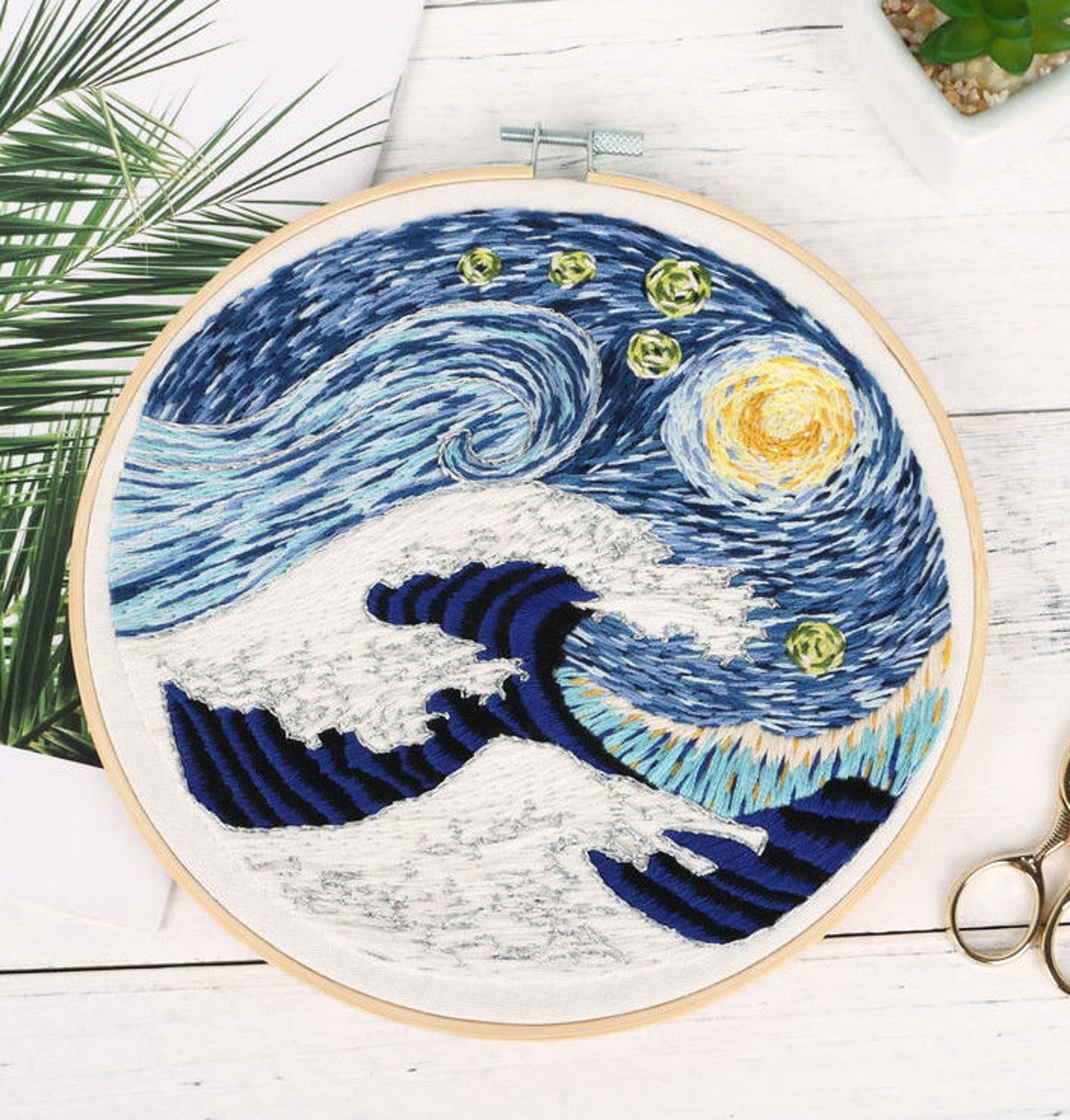 Van Gogh Painting Embroidery Kit for Beginner,adults Handcraft Kit ...