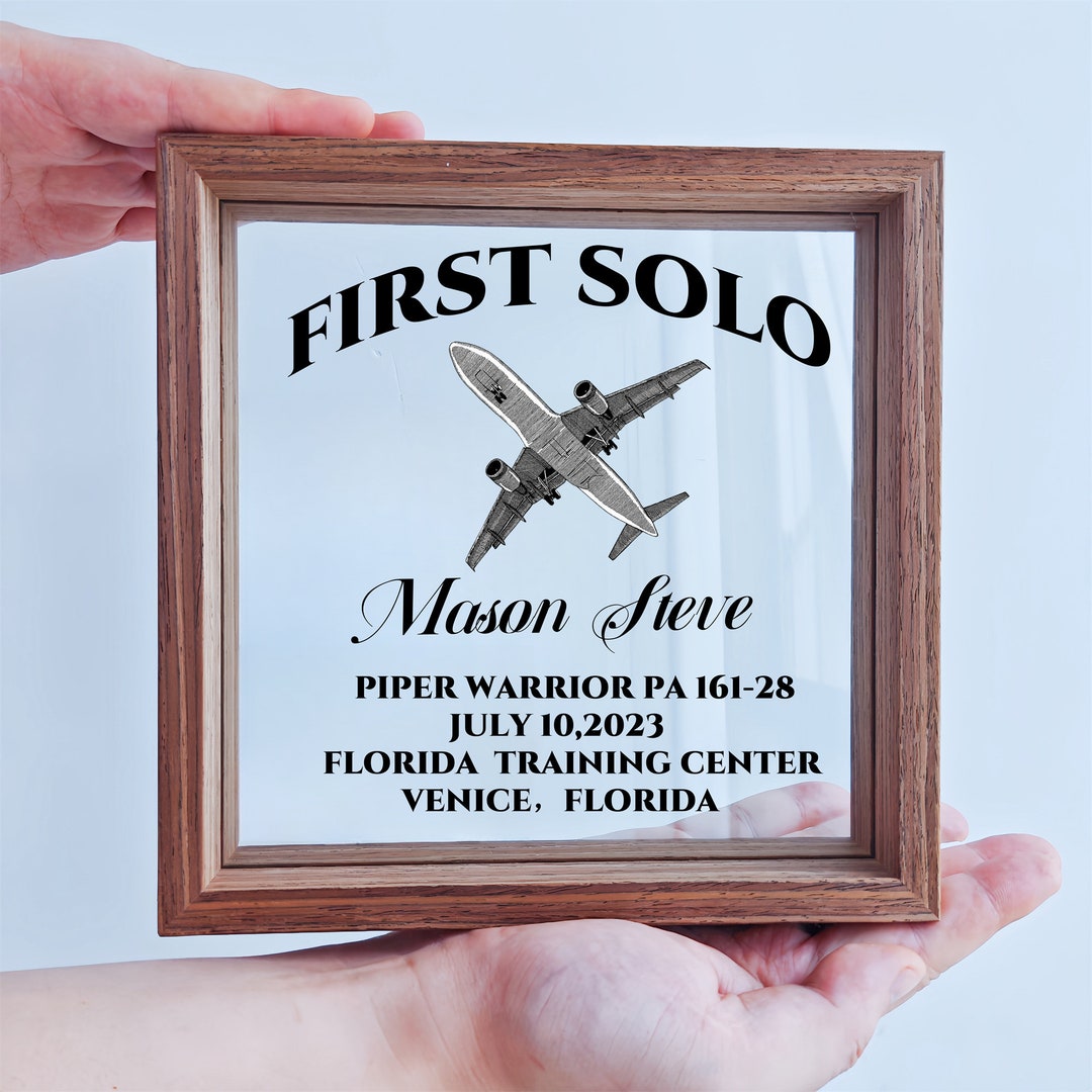 Custom Commemorative Plaque for Their First Time Flying a Plane,first ...