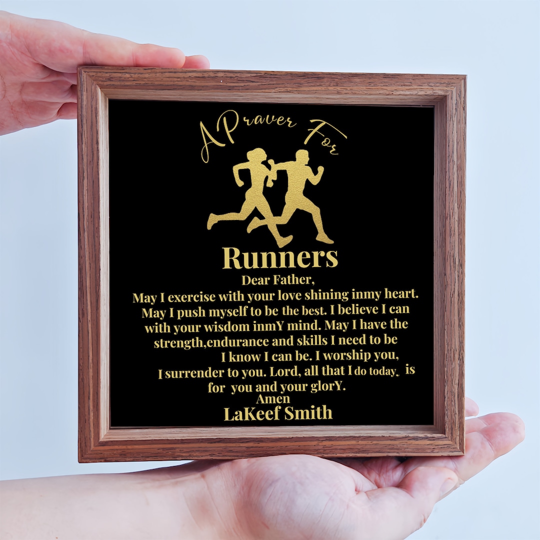 Runners Prayer Plaque,sport Gift, Marathon Gift Personalized Runner ...