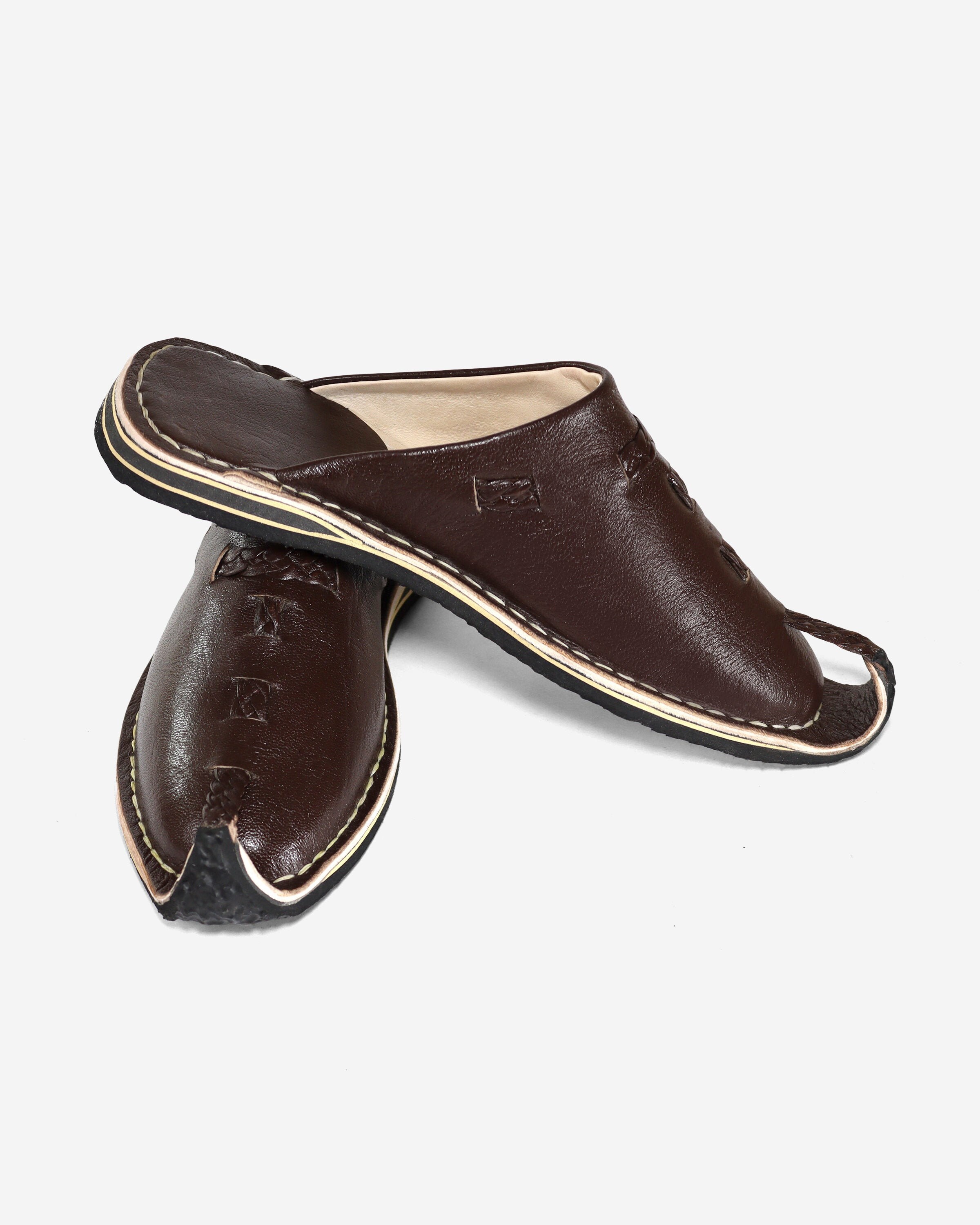 Leather Slippers Aladdin Babouche Moroccan Handmade | Etsy