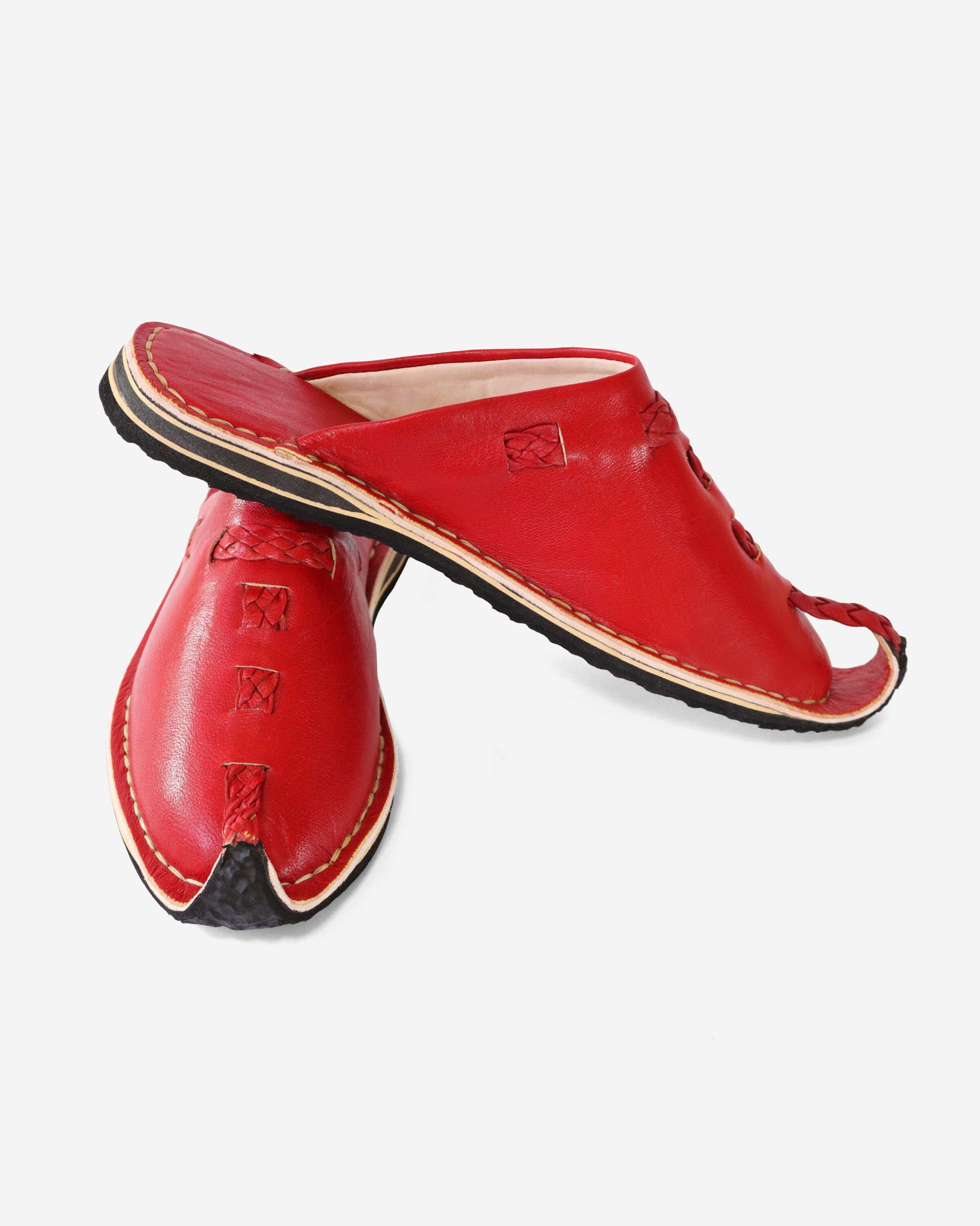 Leather Slippers Aladdin Babouche Moroccan Handmade | Etsy