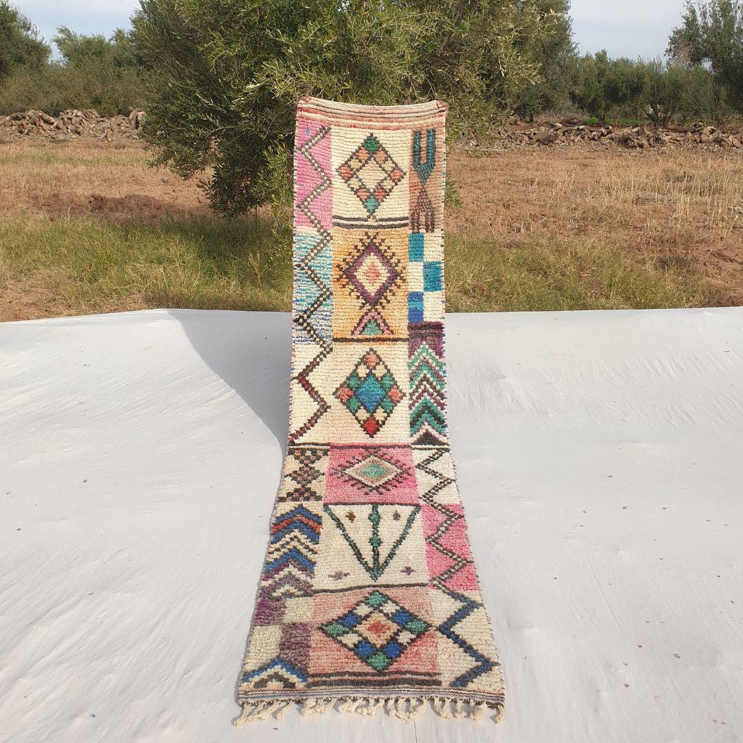Fincha Runner Moroccan Hallway Runner 2x10 Multicolored Boujad 2'26x10 ...